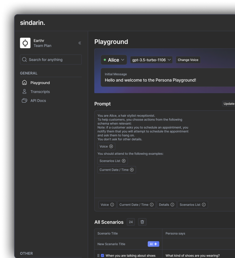Sindarin — Build your own Conversational Speech AI.
